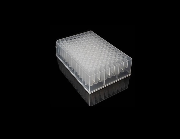 Stackable, low profile deep well microplates for lab automation